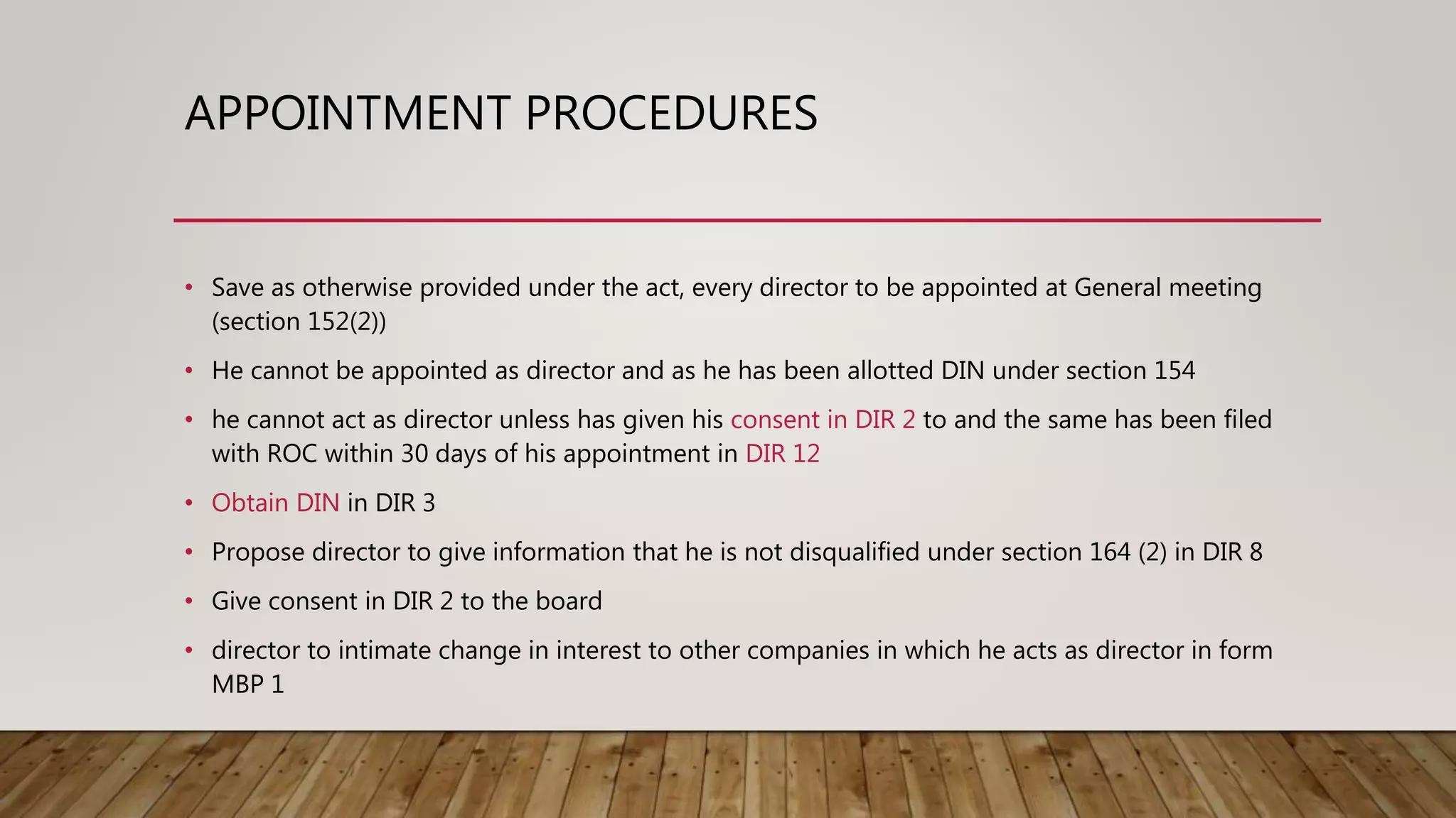 Appointment and qualification of directors | PPTX