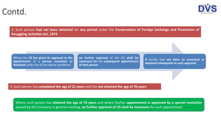 Appointment and qualification of managerial personnel or key managerial ...