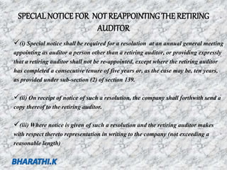 Appointment and removal of auditor | PPTX