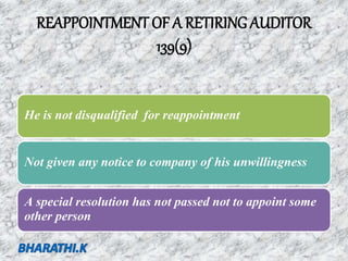 Appointment and removal of auditor | PPTX