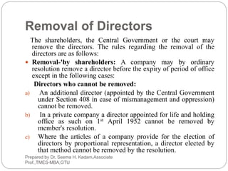Appointment and removal of directors | PPTX