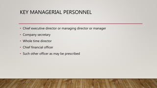 Appointment and remuneration of managerial personnel | PPTX