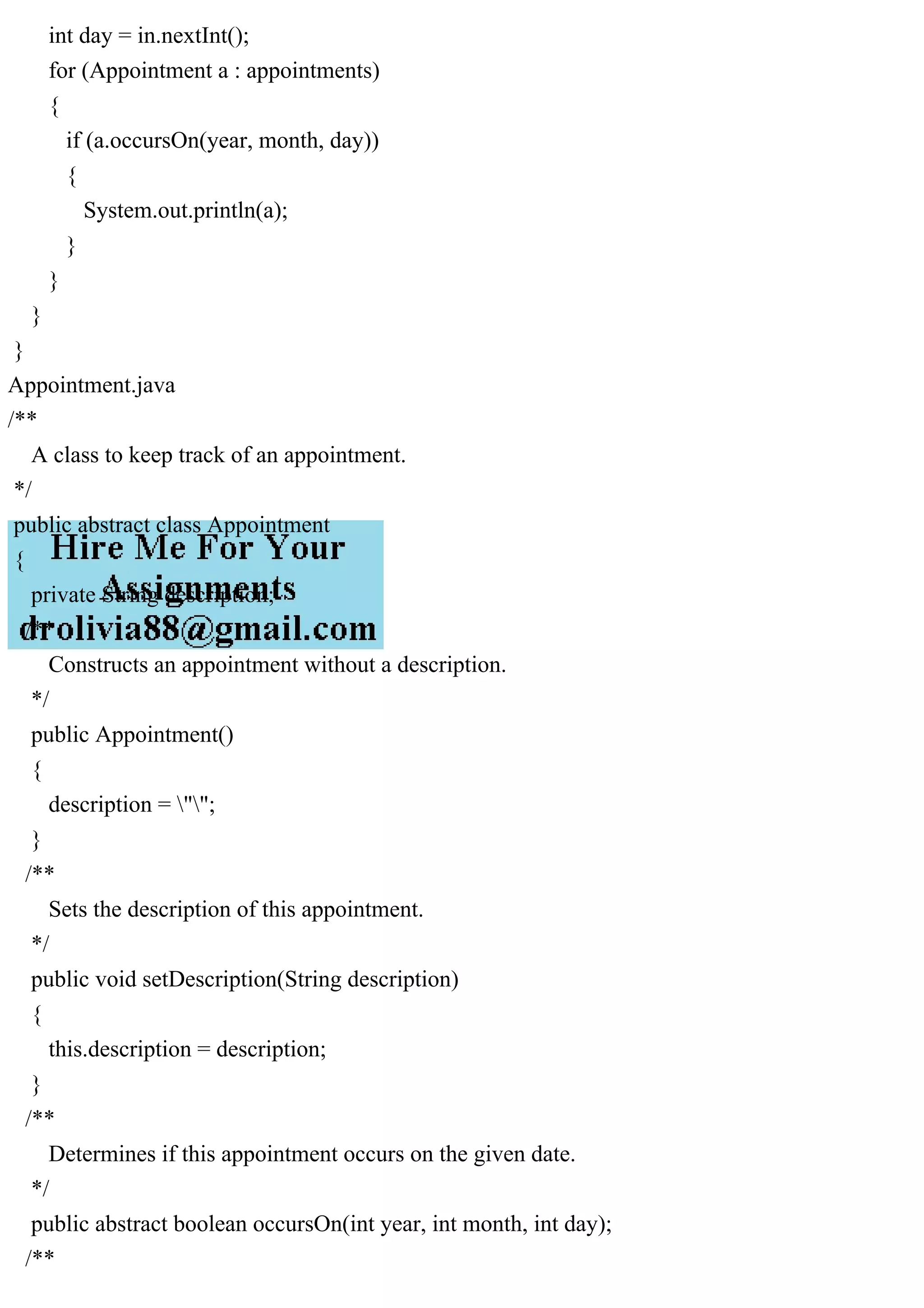 Appointmentdemo Javaimport Java Util Scanner Demonstrat Pdf