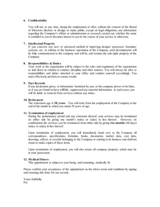 Appointment letter | DOCX