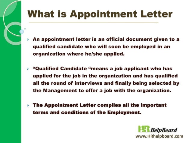 What is Appointment Letter? | PPTX
