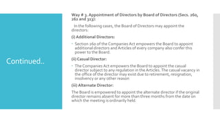 Appointment of Director | PPTX