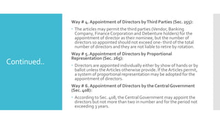 Appointment of Director | PPTX | Business | Business and Finance