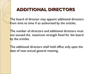 Appointment of directors | PPT