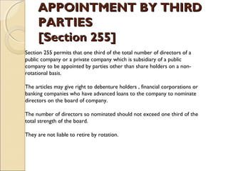 Appointment of directors | PPT