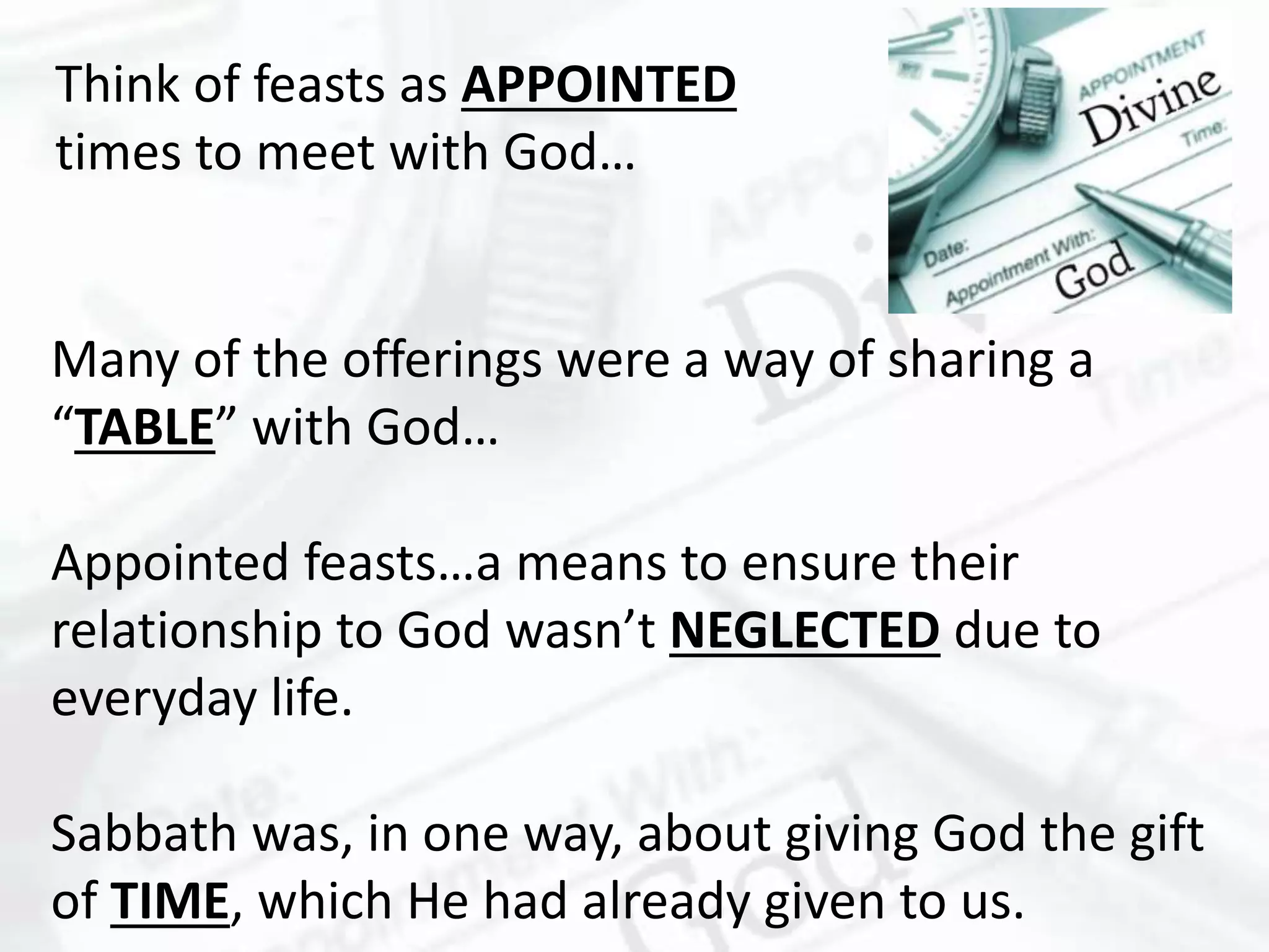 Appointments with God part 1 (Sabbath) | PPTX