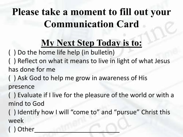 Appointments with God part 5 (Feast of Tabernacles) | PPTX