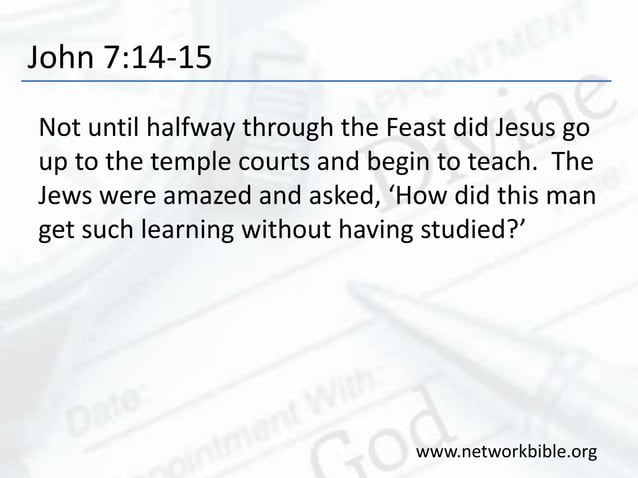 Appointments with God part 5 (Feast of Tabernacles) | PPTX