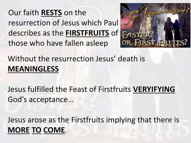Appointments with God part 9 (Feast of Firstfruits) | PPT