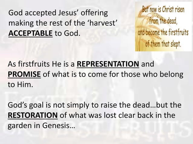 Appointments with God part 9 (Feast of Firstfruits) | PPT