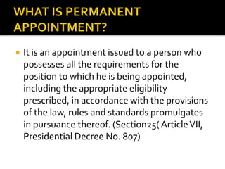 Appointment to Government Service | PPTX