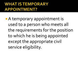 Appointment to Government Service | PPTX
