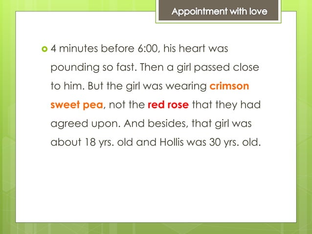 Appointment with Love | PPT