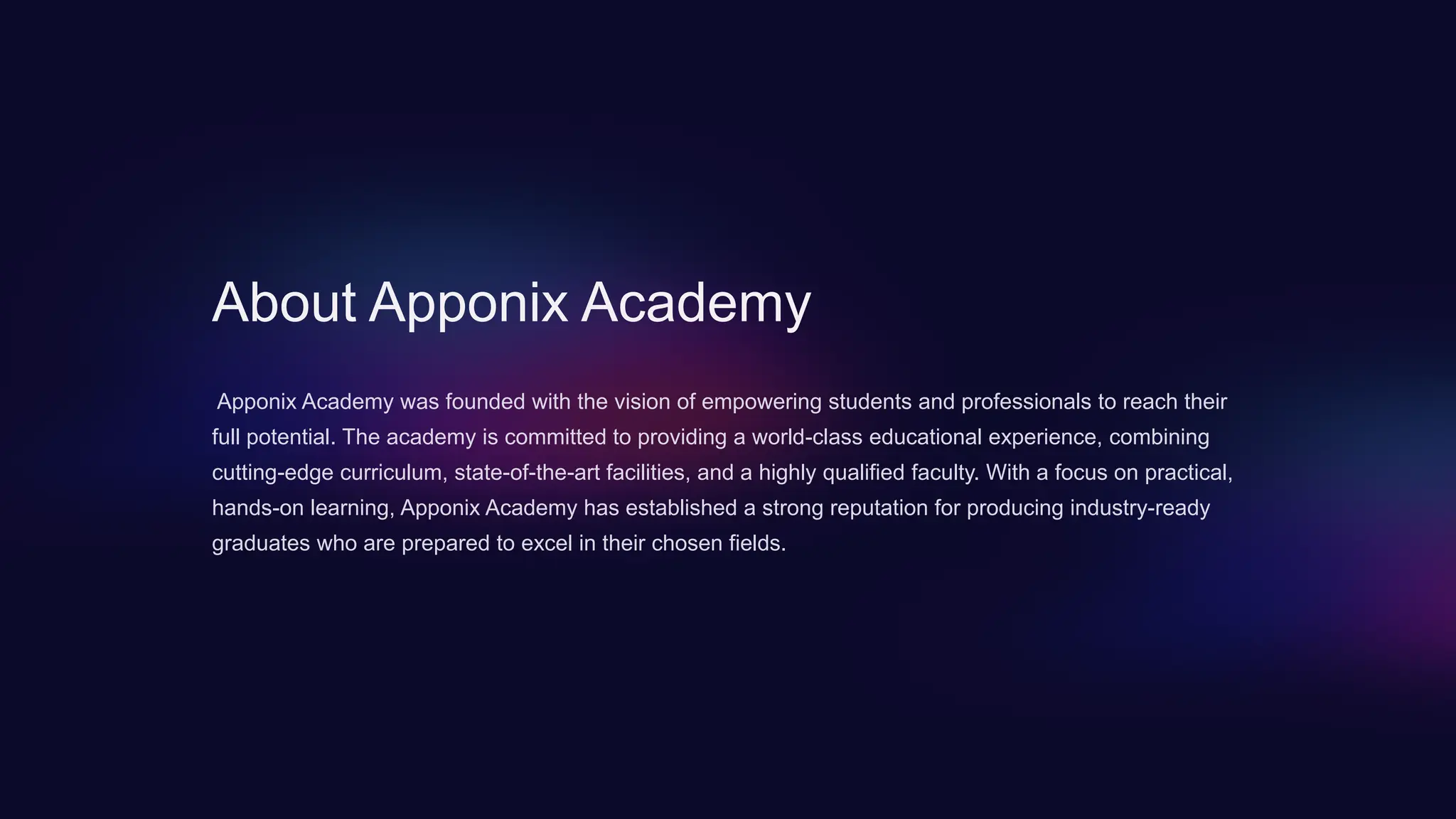 Apponix Academy Bangalore............... | PPT