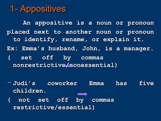 Appositive and appositive phrase | PPT