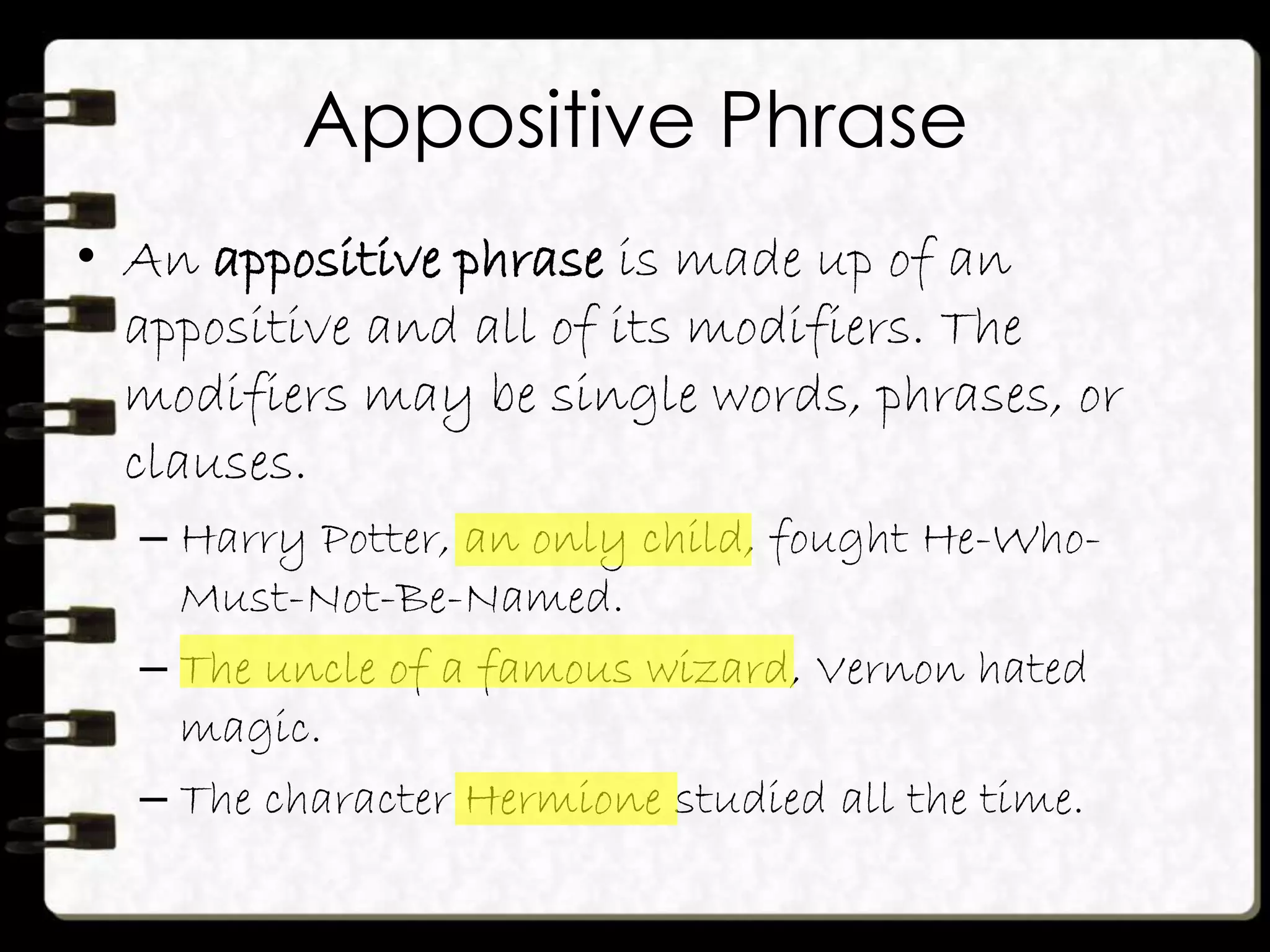 Appositive & appositive phrases | PPTX