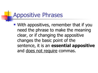 Appositive phrases | PPT