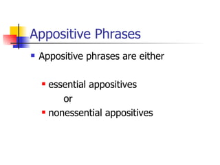Appositive phrases | PPT