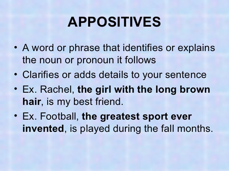 Appositive Examples