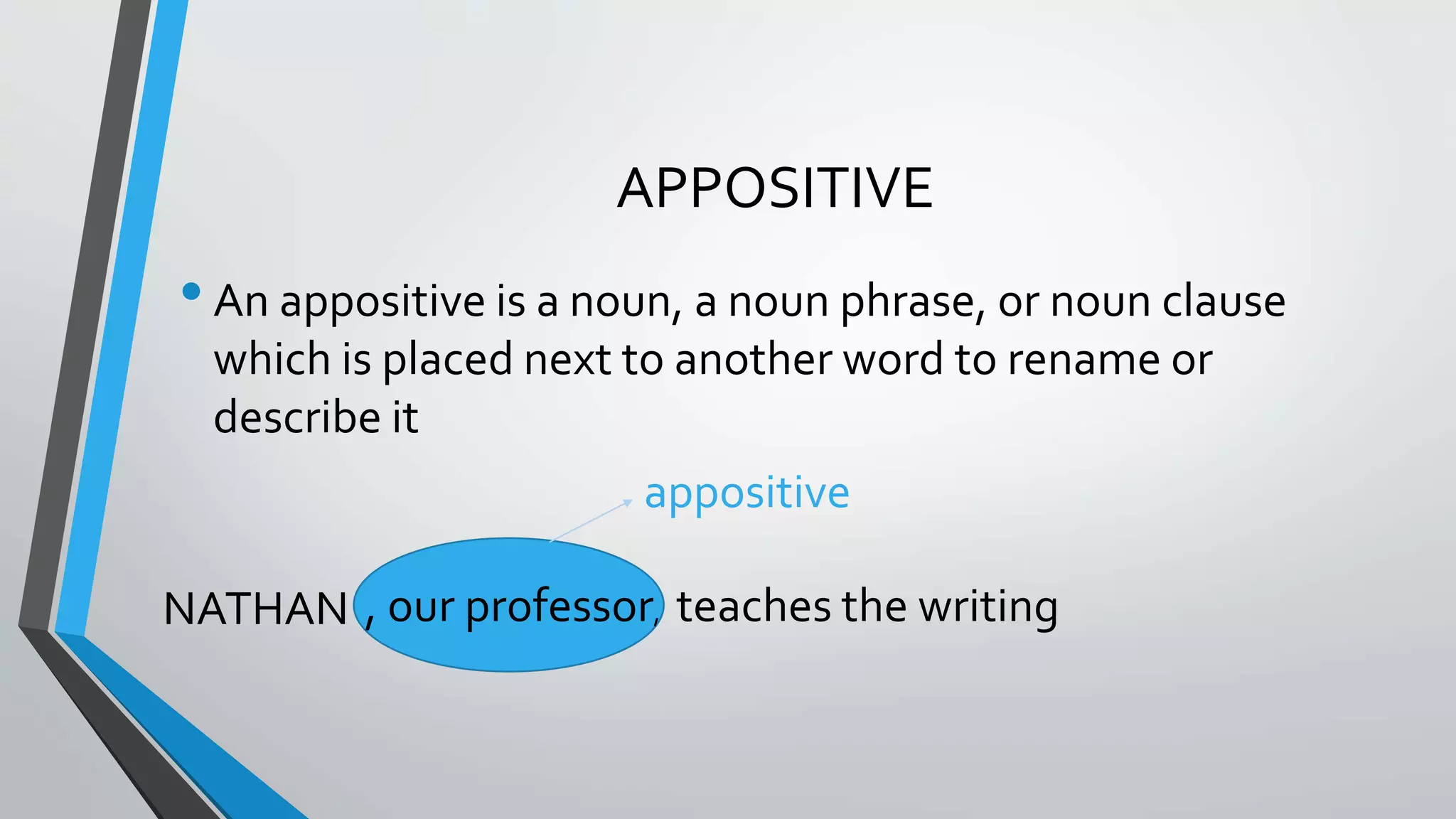 Appositives and commas | PPT