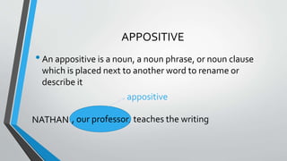 Appositives and commas | PPT