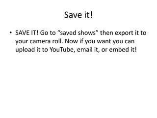 App puppet pals | PPT