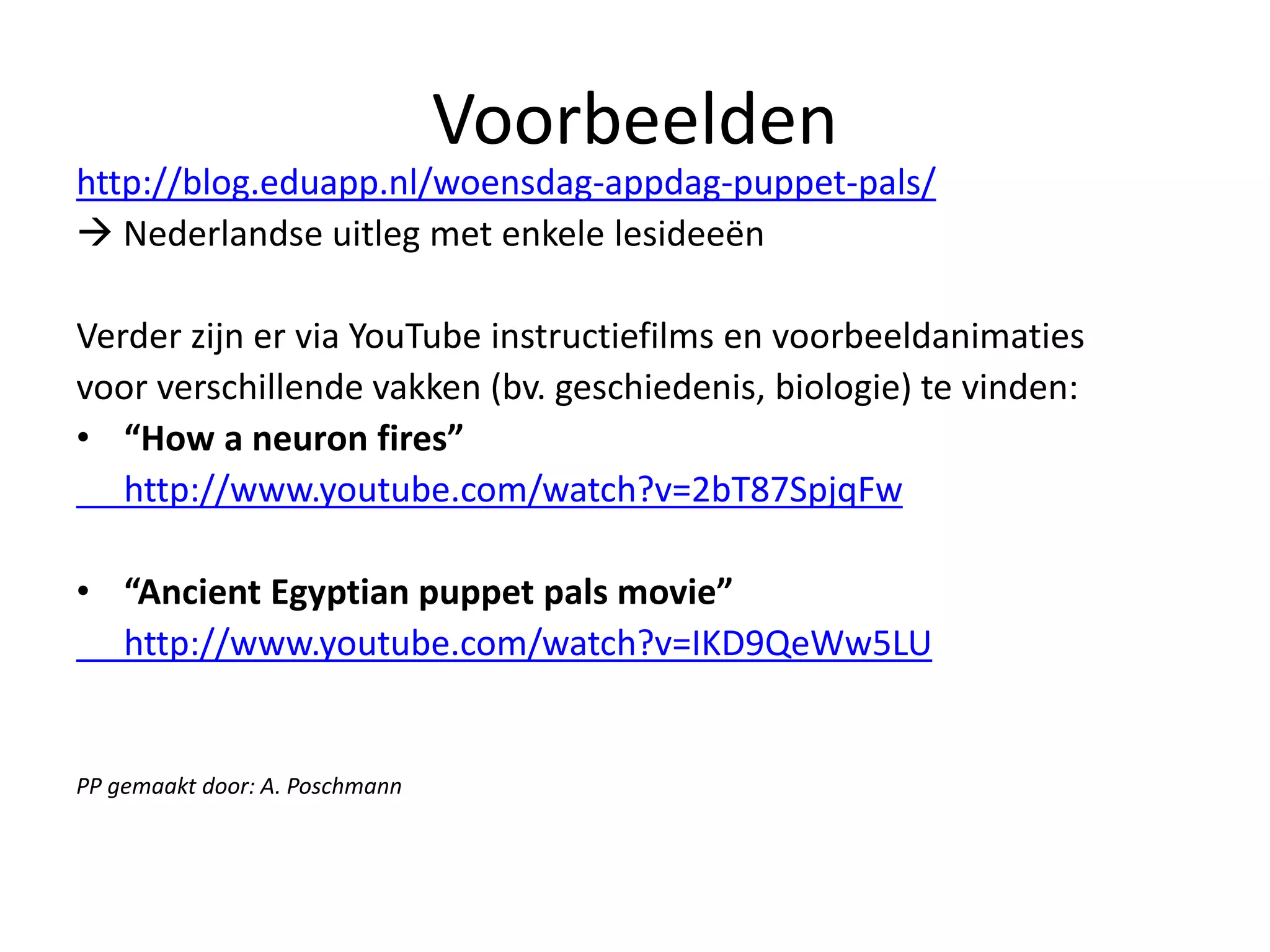 App puppet pals | PPT