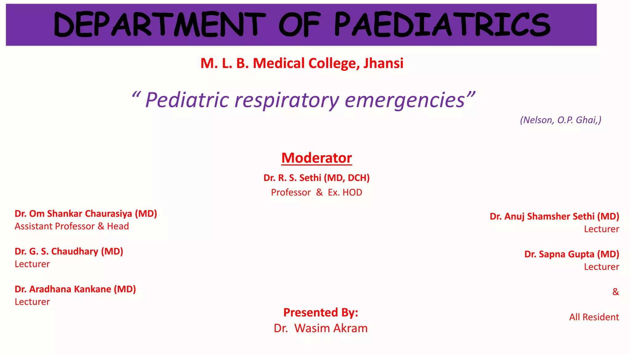 Approach to respiratory distress in children | PPTX