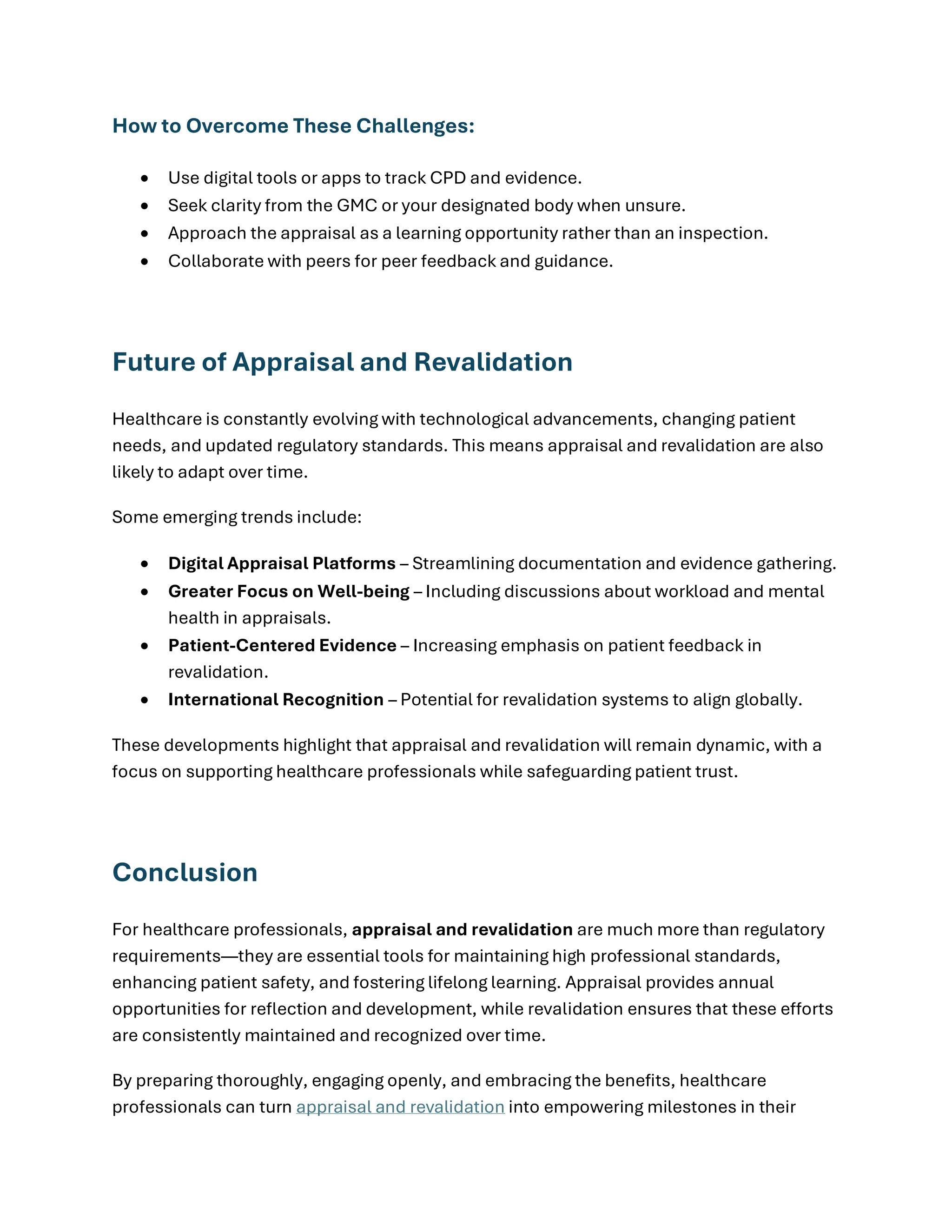Appraisal and Revalidation Explained- A Complete Guide for Healthcare ...