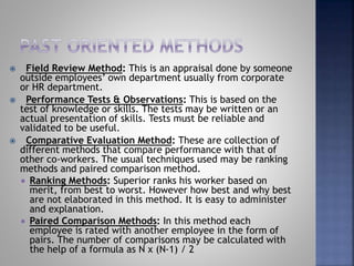 Performance Appraisal & Job Evaluation | PPT