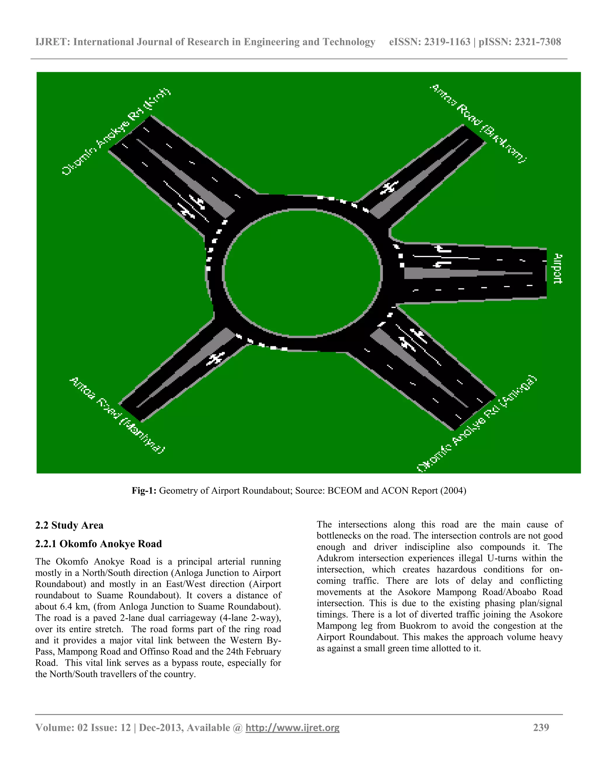 Appraisal of airport roundabout on the antoa road, kumasi ghana using ...