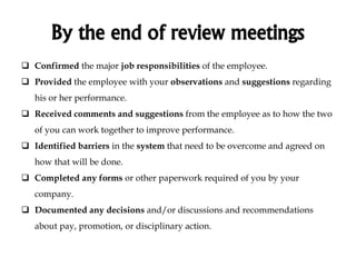 Review Meetings and Progress discipline principles | PPT