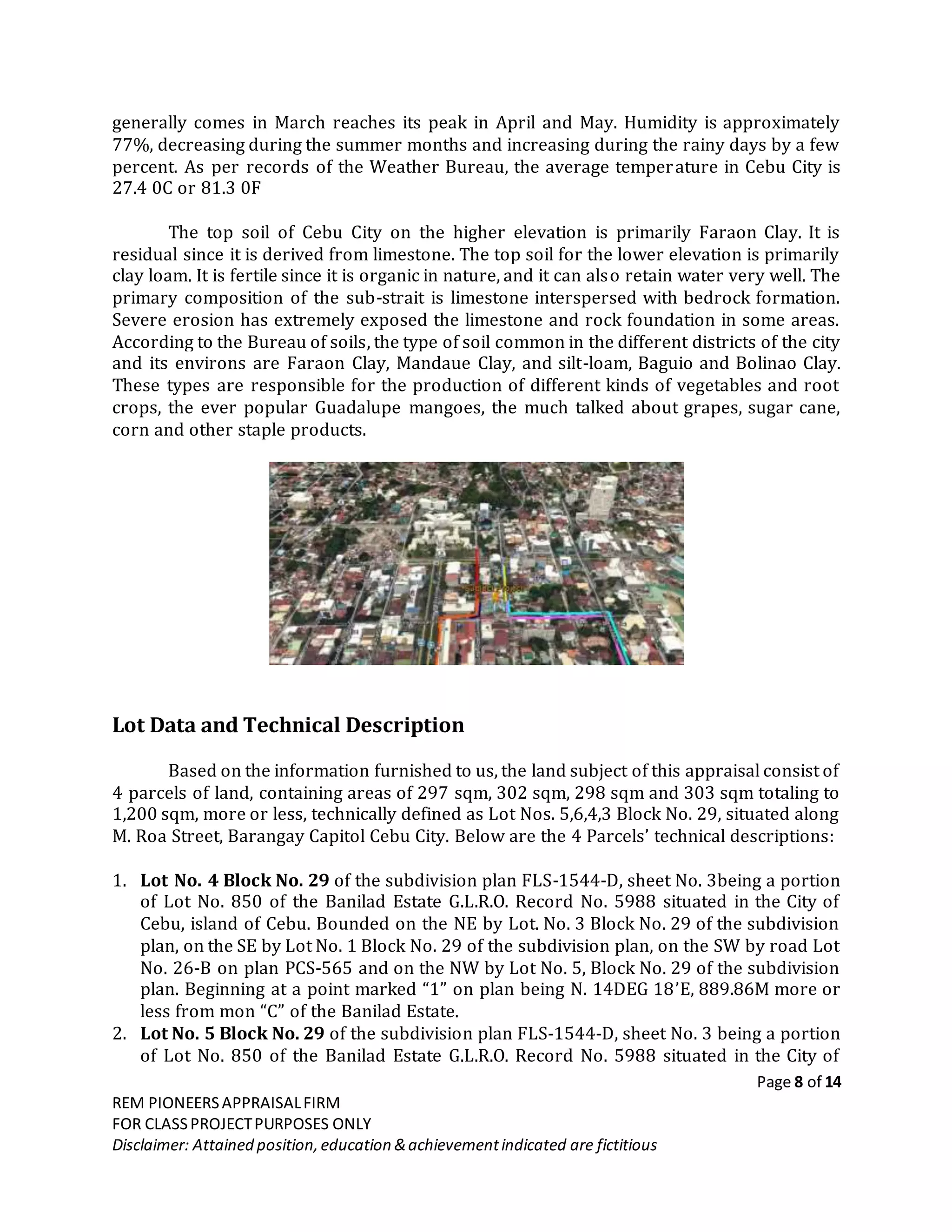 Appraisal Report (Prepared by USC REM Students) | DOCX
