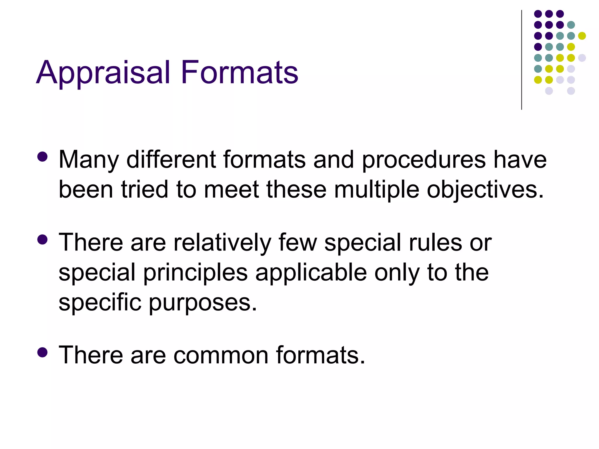 Appraisal types | PPT | Resume Writing and Advice | Job Search