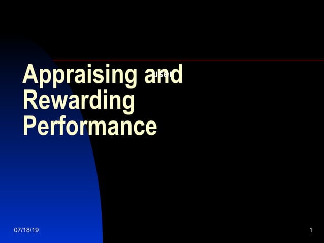 Appraising and rewarding performance | PPT