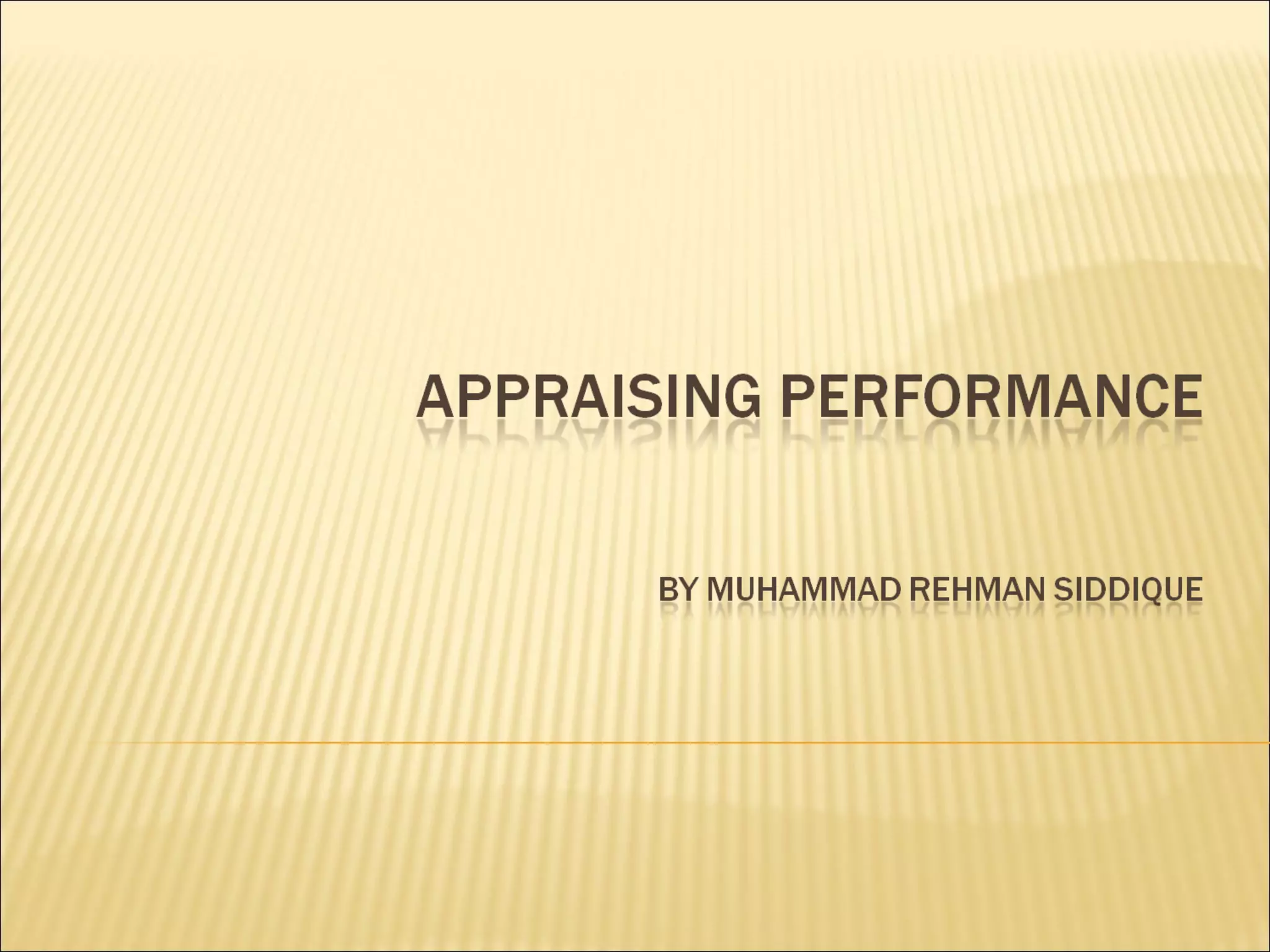 Performance Appraisal | PPT