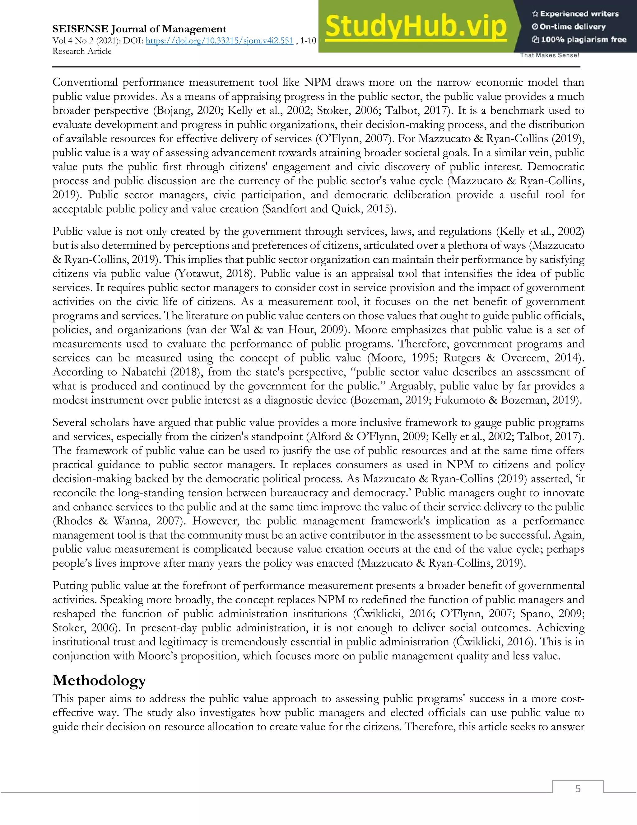 Appraising Public Value. Moore S Strategic Triangle | PDF
