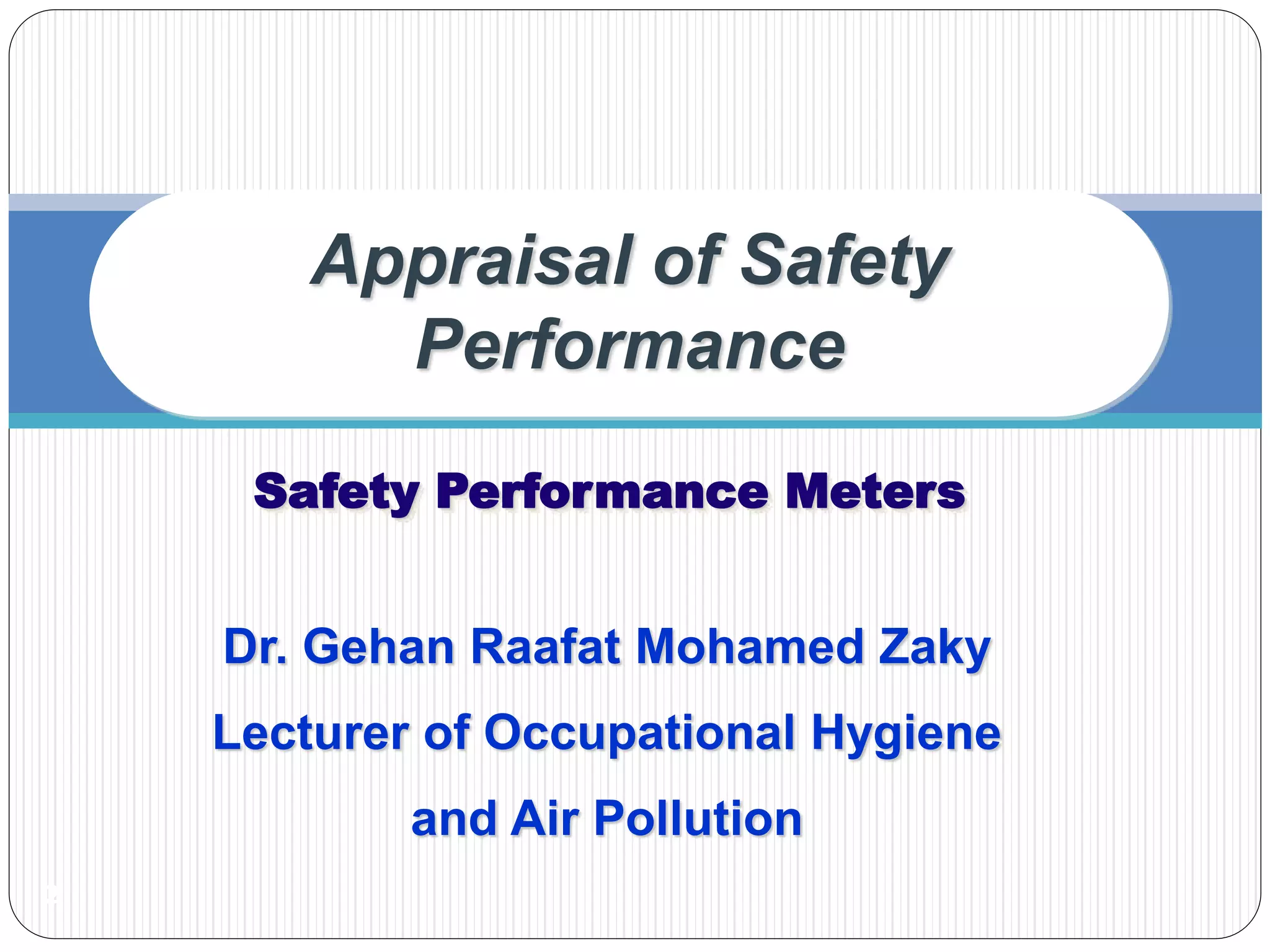 Appraising safety performance | PPTX