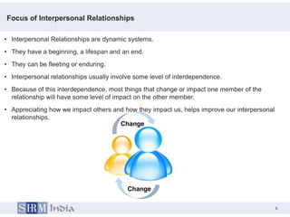 Appreciating inter personal relationships | PPTX