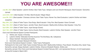 Women L.E.A.D. Toastmasters Appreciation event | PPT