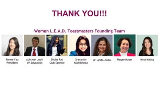 Women L.E.A.D. Toastmasters Appreciation event | PPT
