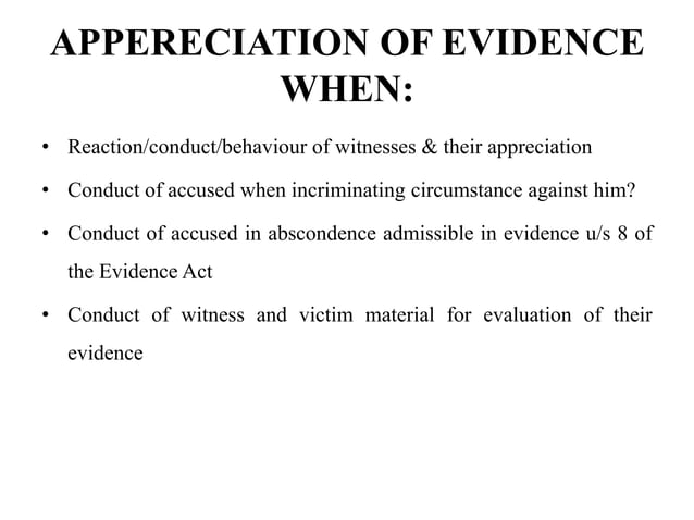 Appreciation of evidence and Types of Witness.pptx