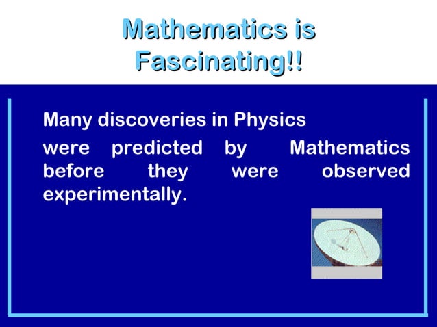 Appreciationof mathematics:My observations and opinions | PPT