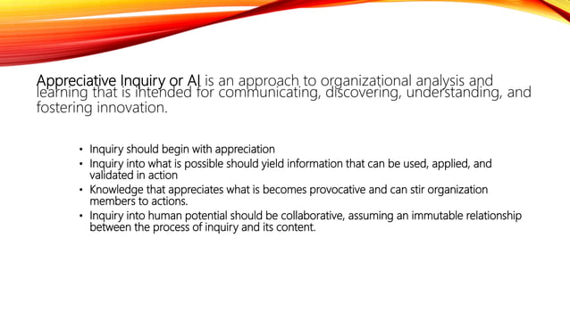 Appreciative coaching in Business | PPTX | Business | Business and Finance