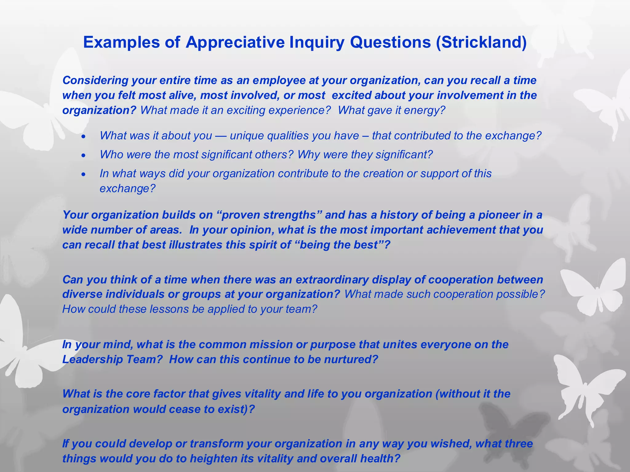 Appreciative inquiry | PPTX | Artificial Intelligence | Technology ...