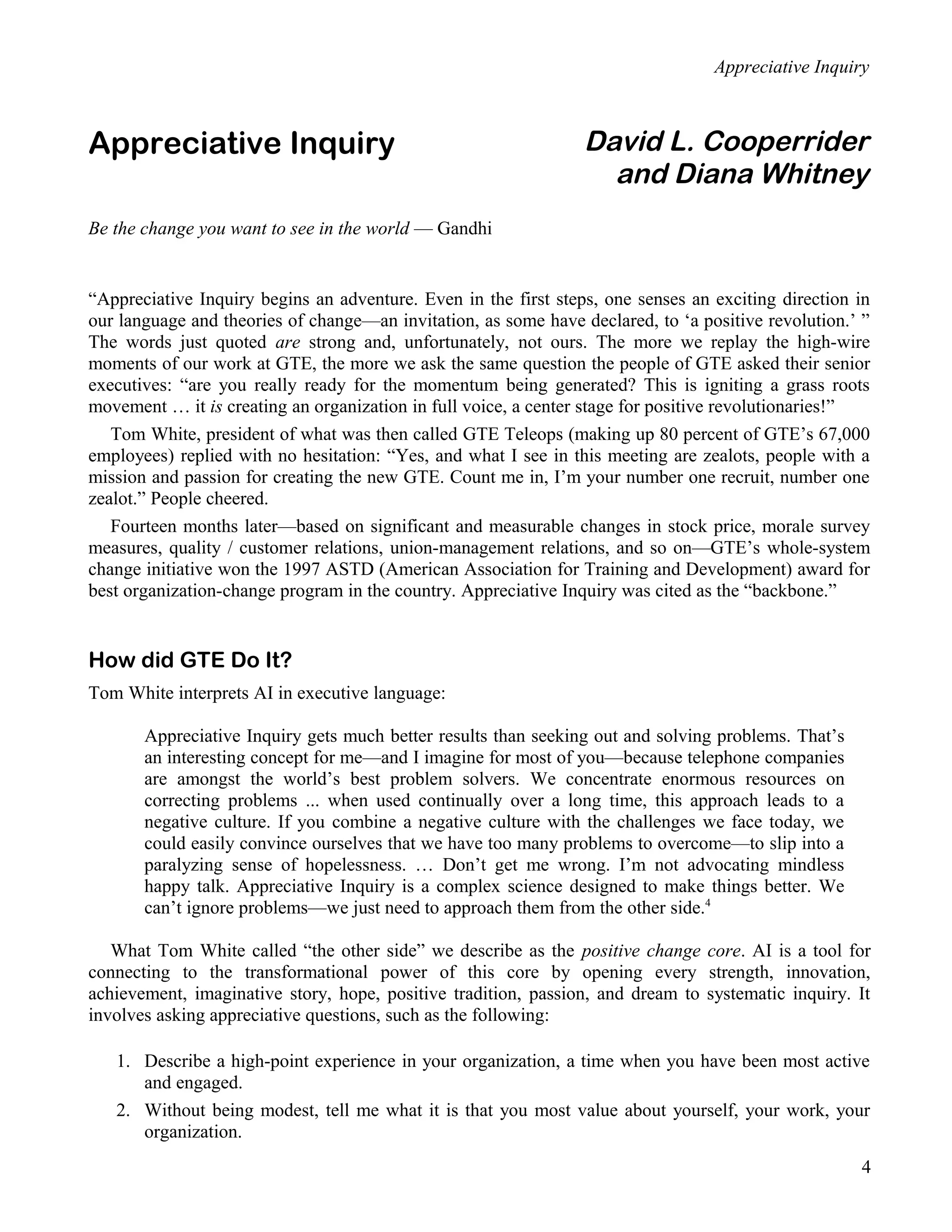 Appreciative inquiry | DOC